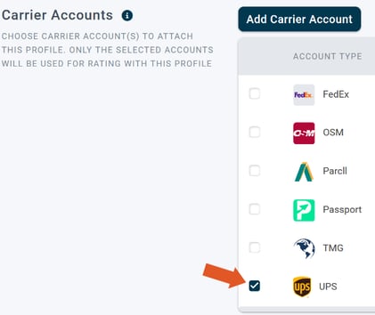 New UPS Account Setup